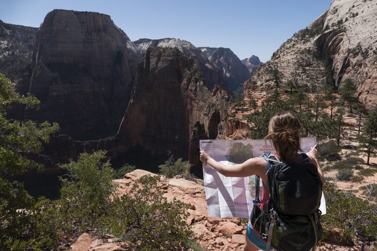 Day Hikes of Zion National Park Map Guide